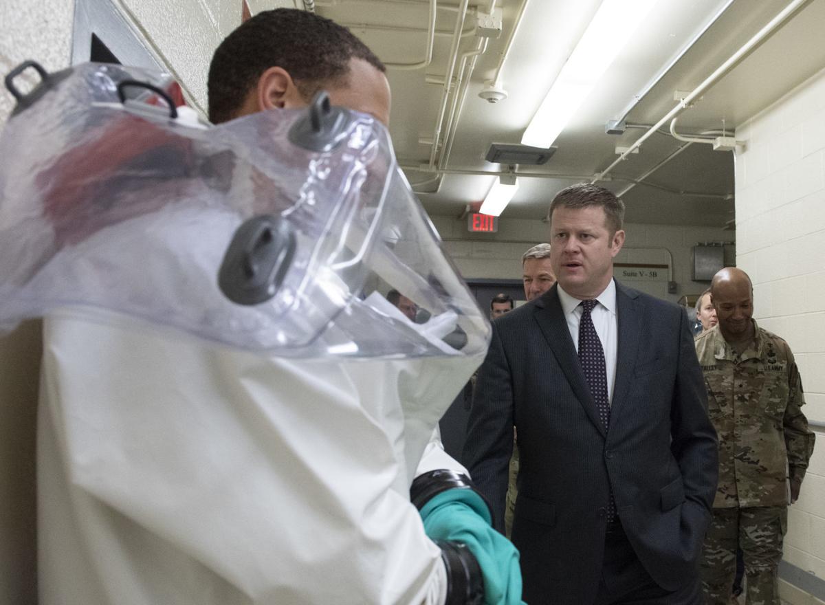 Army secretary tours Fort Detrick laboratory | Coronavirus ...