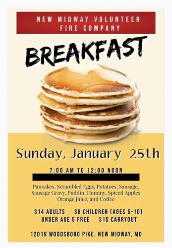 CANCELLED! New Midway Volunteer Fire Co. Breakfast | Family Fun ...