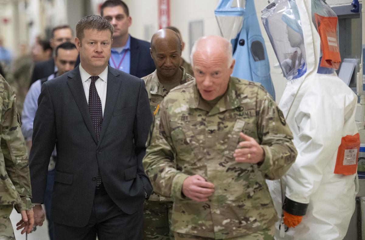 Army secretary tours Fort Detrick laboratory | Coronavirus ...