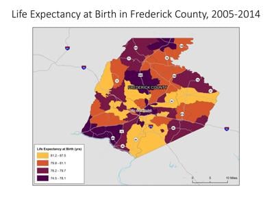 New report reveals life expectancy range in Frederick County | Health ...
