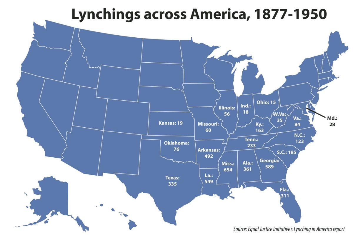 Report names Maryland among non-Southern states with most lynchings ...