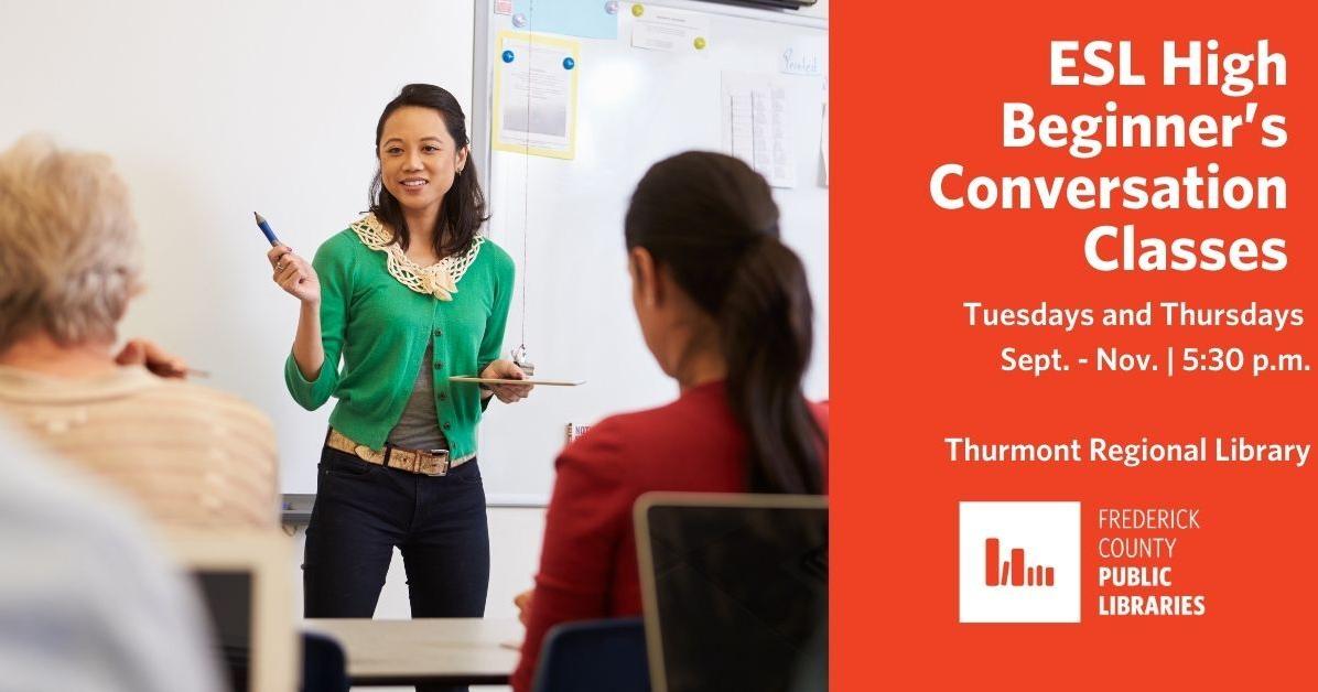 ESL High Beginner's Conversation Classes | Classes, workshops ...