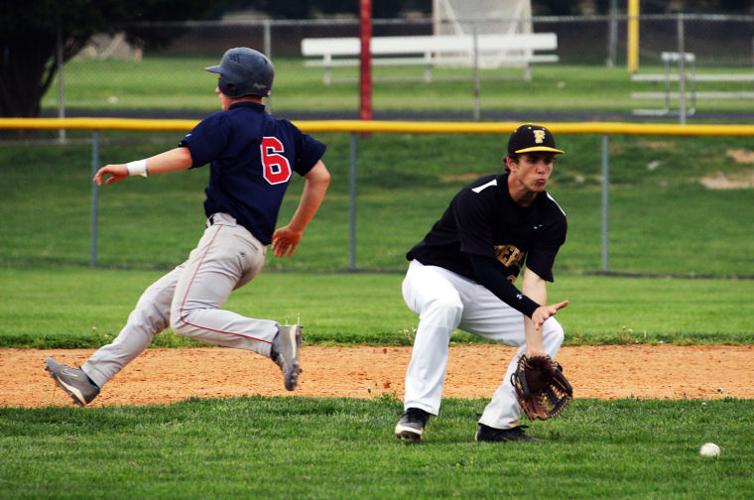 Baseball action between Gov. Thomas Johnson and Frederick Friday ...