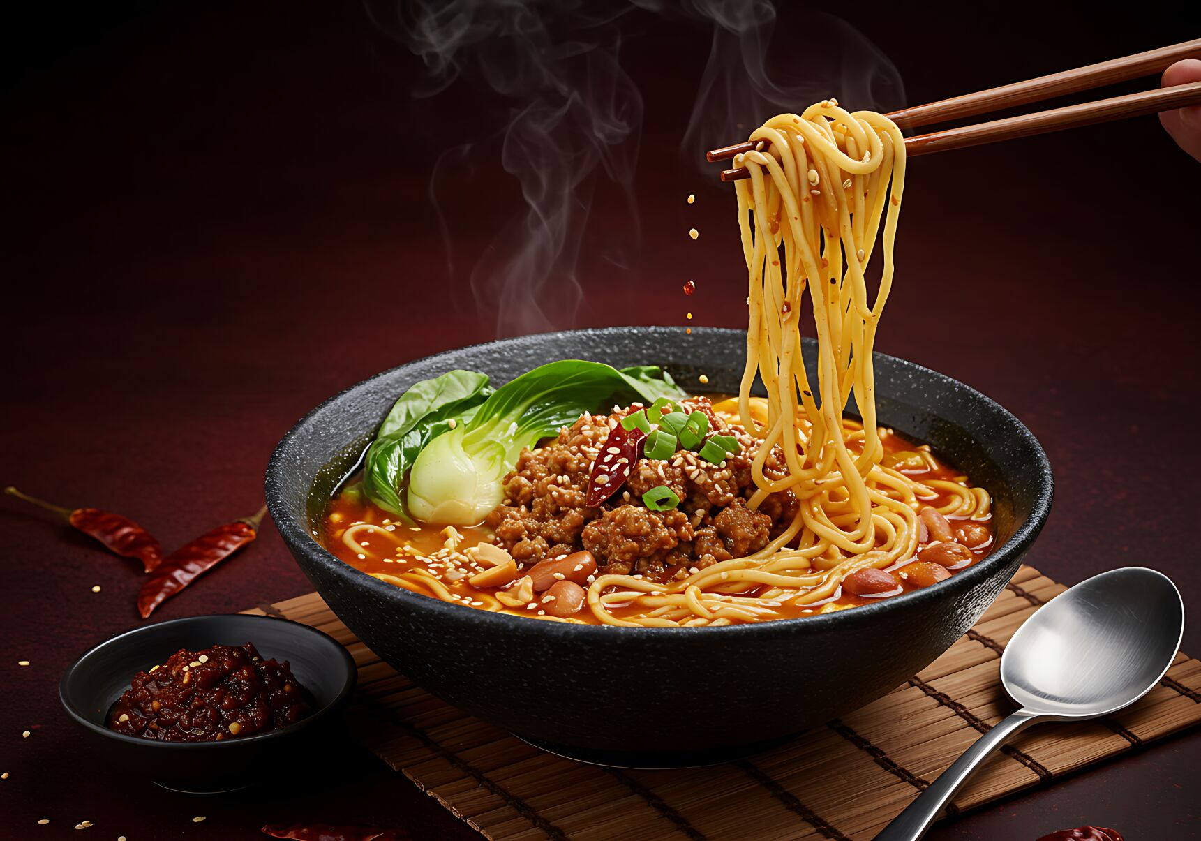 A Taste of Asia: Dan Dan Noodles and Fried Shrimp Baguette | Classes ...