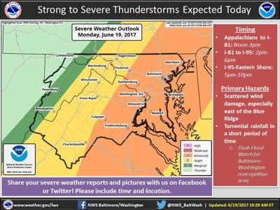 UPDATE: Severe thunderstorm warning for Frederick County extended ...