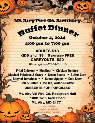 Mount Airy Vol. Fire Co. Auxiliary Buffet Dinner | Other ...