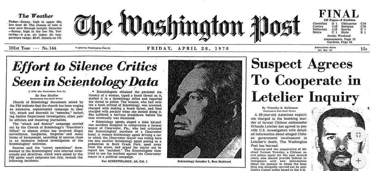 It triggered the writing of 'The Way To Happiness' as an emergency ...