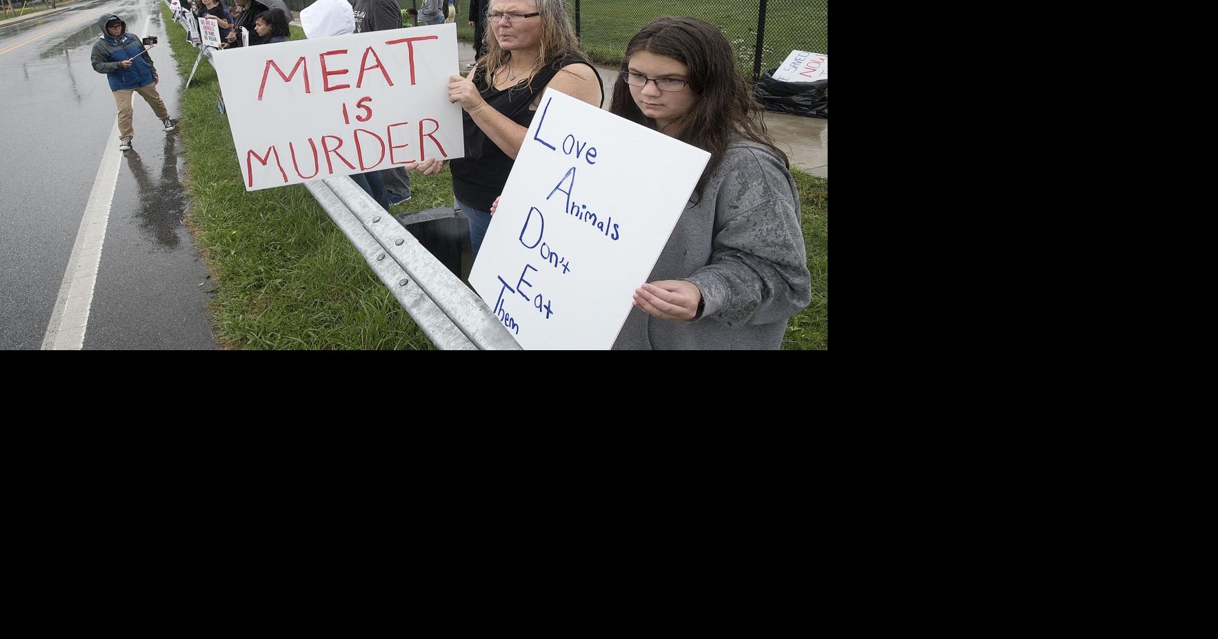 Activists protest meat processor in Mount Airy | Agriculture ...