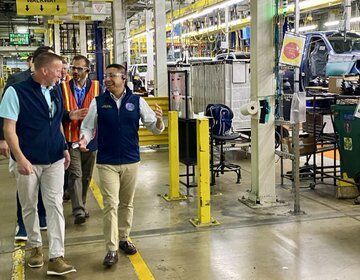 June 4 - Secretary of State Diego Morales tours General Motors Fort ...
