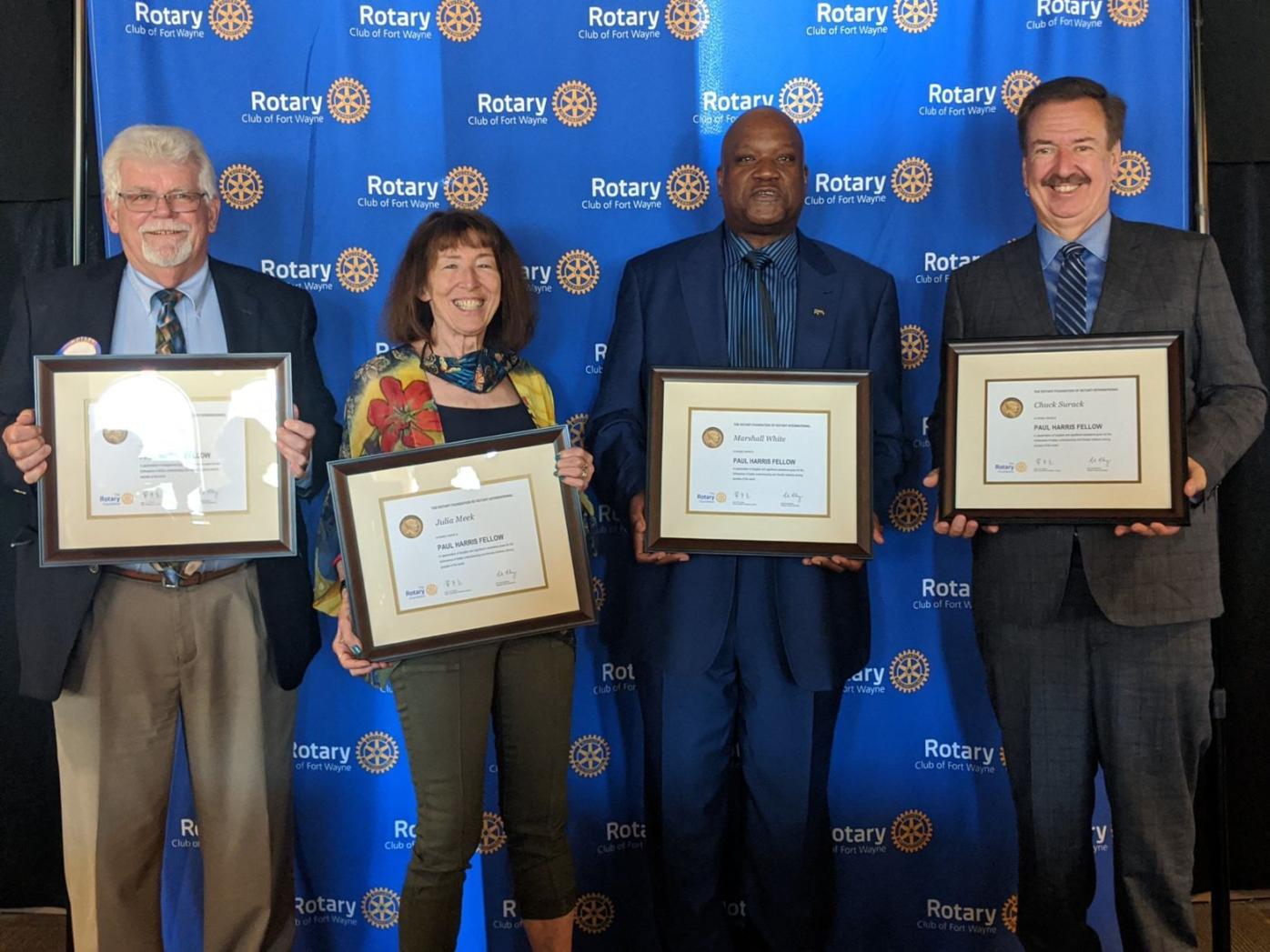 Rotary Club of Fort Wayne honors Marshall White, Julia Meek, Chuck ...