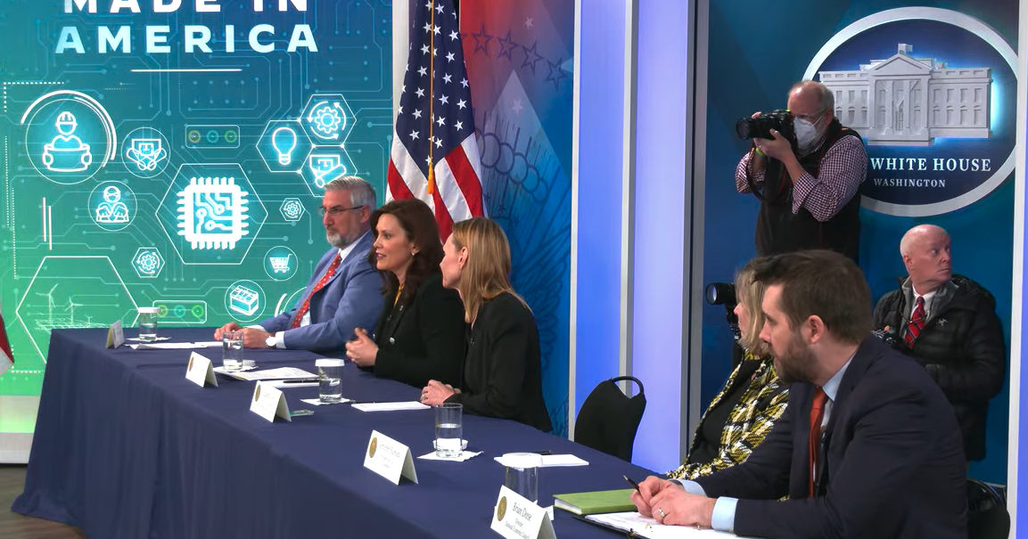 March 18 - Indiana Gov. Eric Holcomb takes part in manufacturing panel ...