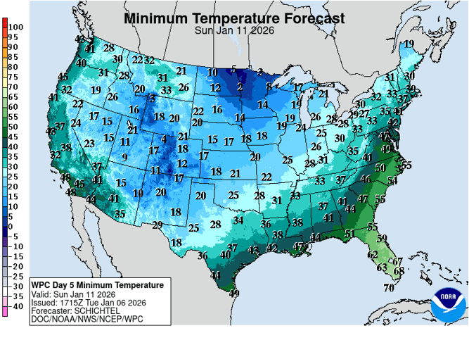 Looking back there's a little warm, ahead there's a little cold-ish ...