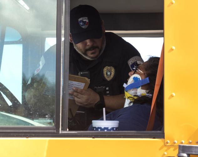 Galveston ISD buses, police vehicle involved in wreck on I-45 | Local ...