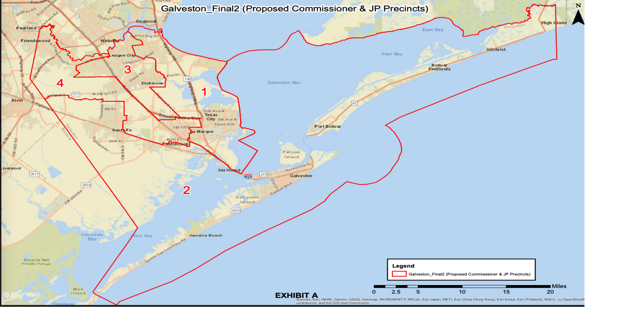 Galveston County Commissioners to weigh new precinct map during ongoing ...