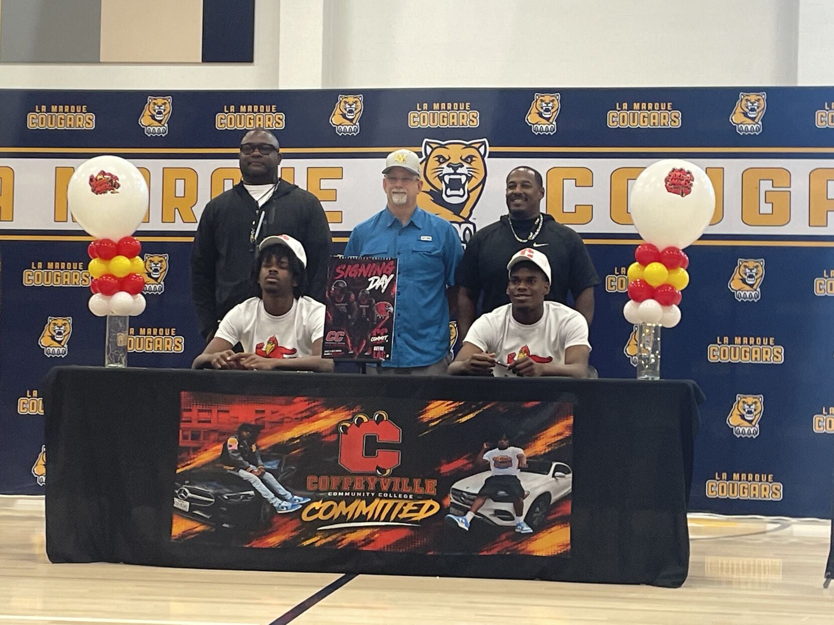 High Fives: La Marque twins pen college football scholarships | Hi ...