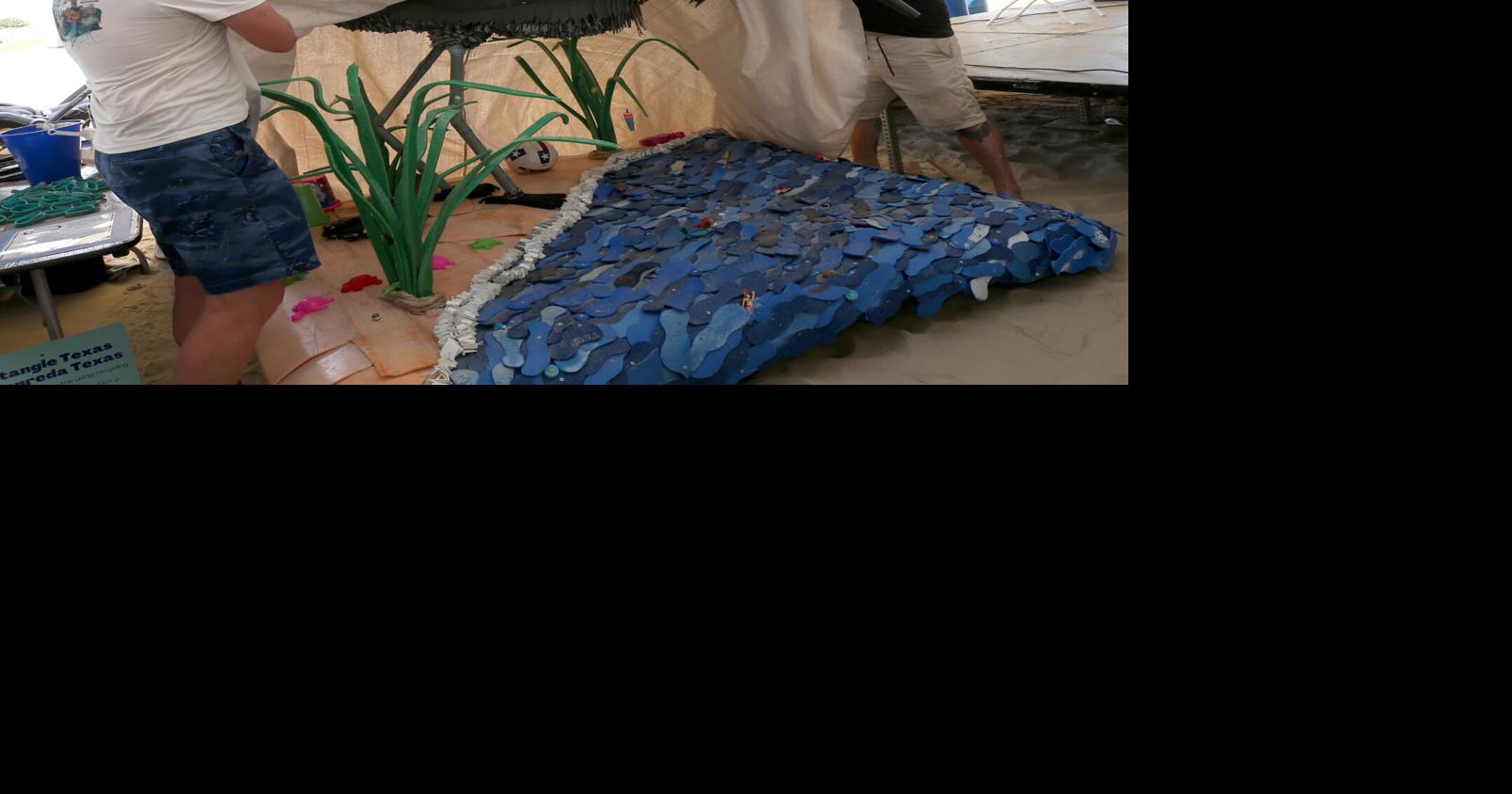 Washed Ashore Project unveils egret sculpture on Galveston's East Beach ...