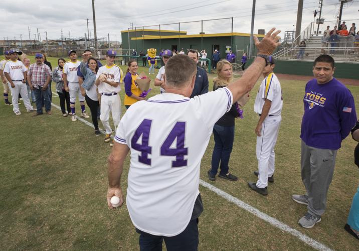 Longtime Galveston baseball coach gets number retired | High School ...