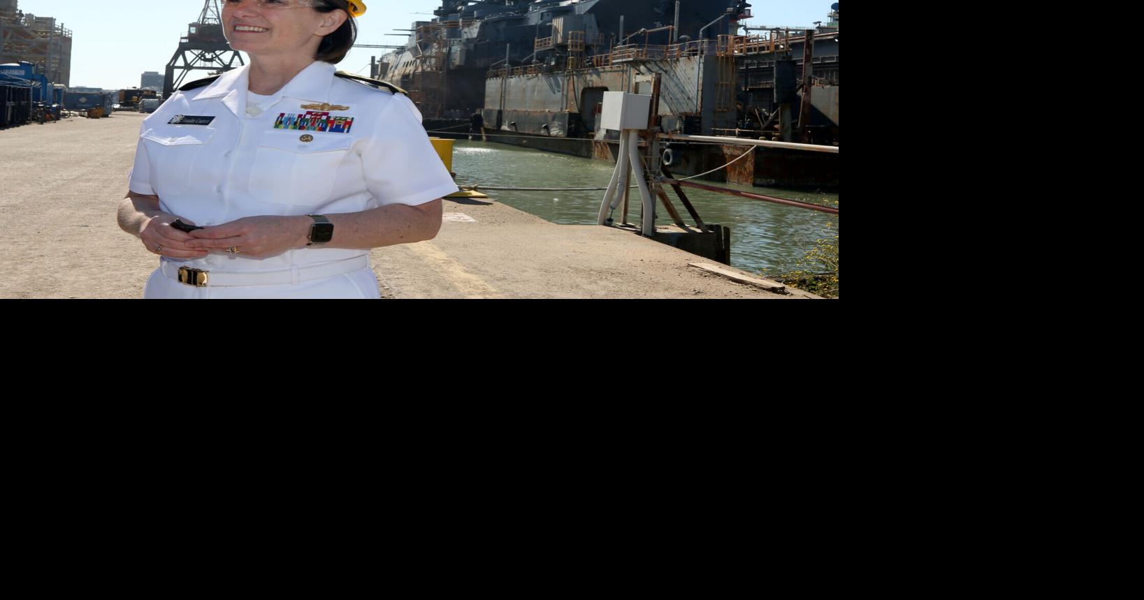 Navy admiral visits Galveston, tours Battleship Texas | Local News ...