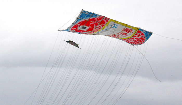 The Shirone Great Kite Battle and the museum in Niigata, Japan ...