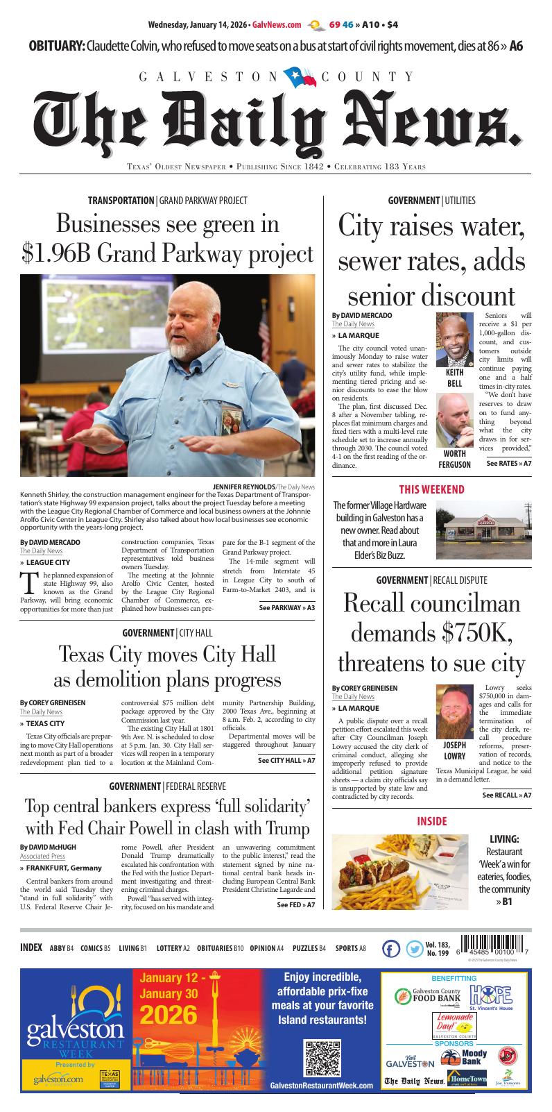 Page A1 | Daily News E-Edition | The Daily News