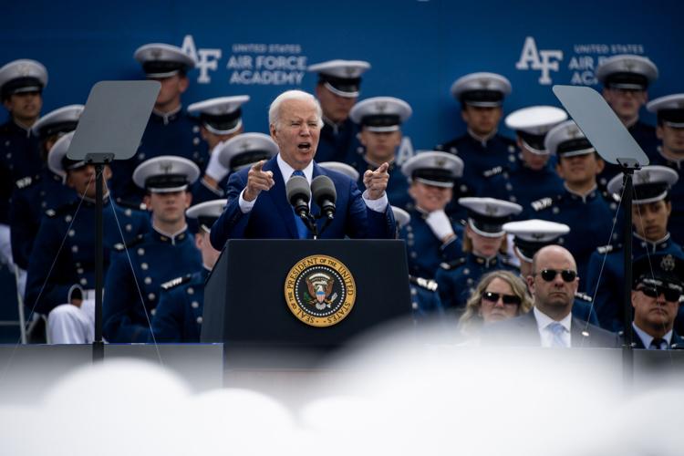 Biden Falls On Stage During Air Force Academy Graduation Quickly