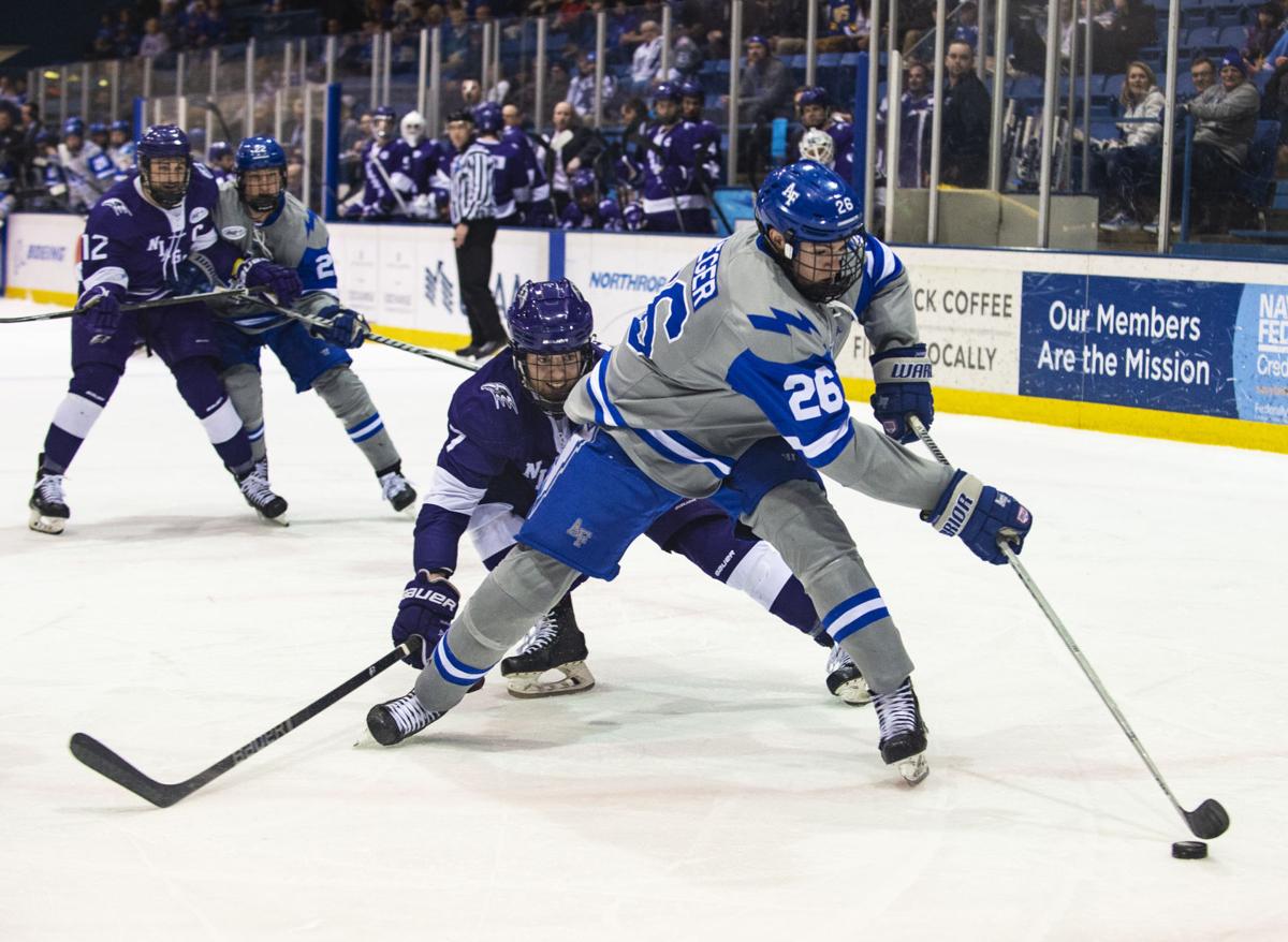 ‘Puck luck’ falls short for Air Force hockey in Game 1 OT loss to ...