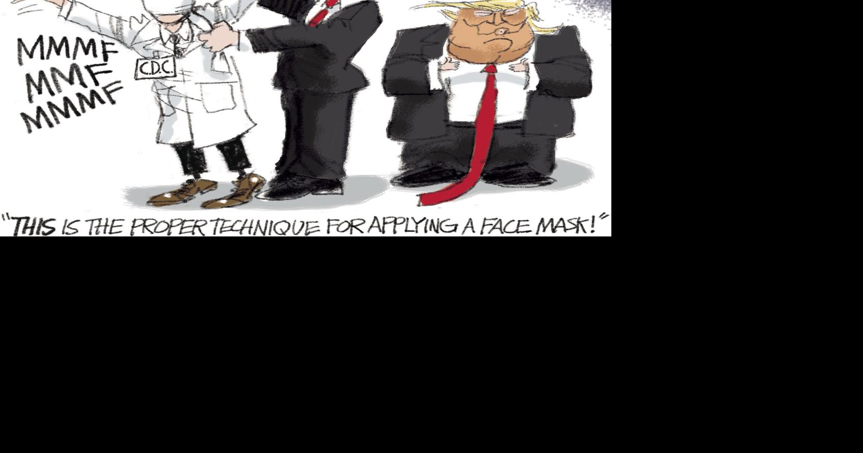 The proper way to put on a face mask | Political cartoons | gazettextra.com