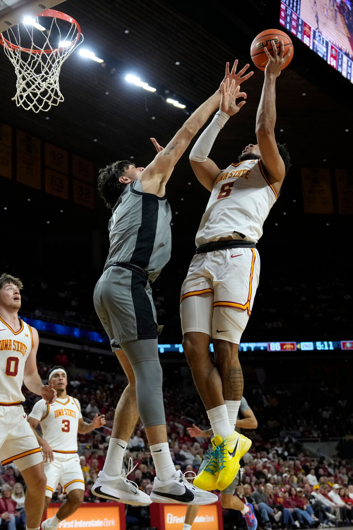 No. 8 Iowa State uses an early run to start 97-67 blowout against ...