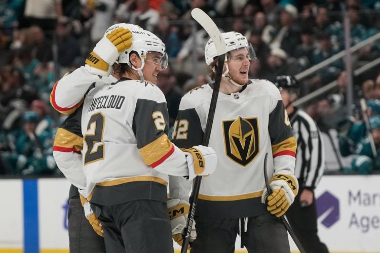 Hertl scores twice in 5-point game, Golden Knights beat Sharks 7-2 for ...