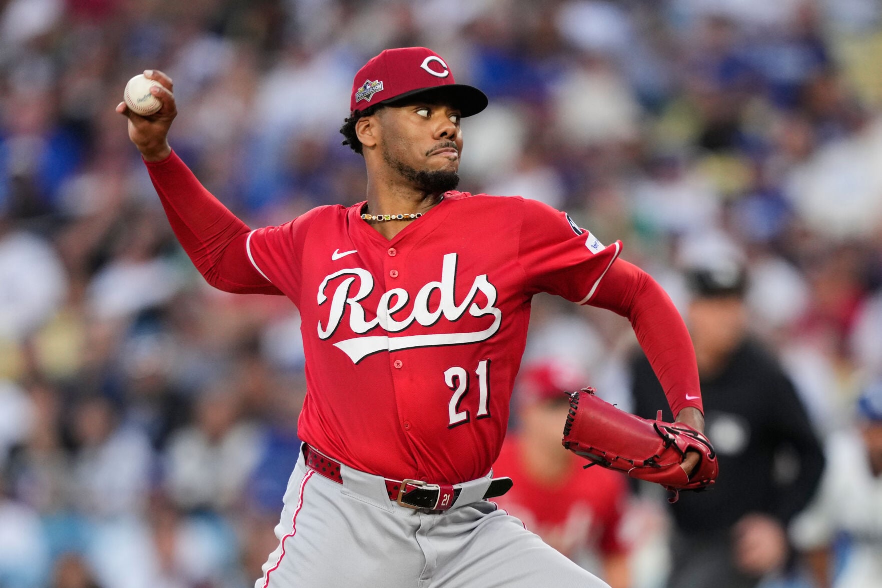Reds ace Hunter Greene throws first side session after elbow surgery ...