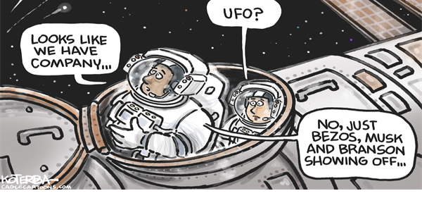 Bezos, Musk and Branson in space | Political cartoons | gazettextra.com