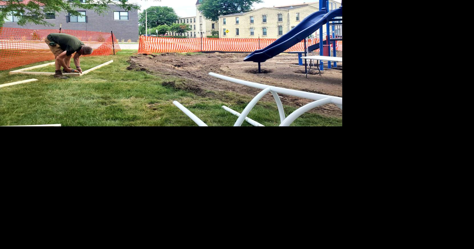 Slide with a cop: New city playground will be next to Janesville police ...