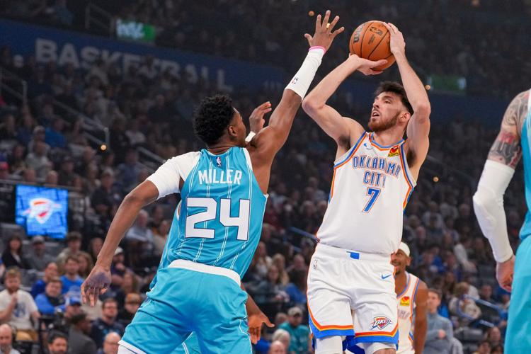 NBA-leading Thunder humbled in 124-97 home loss to struggling Hornets ...