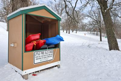 Little free sled shed offers access to winter fun amid cabin fever ...
