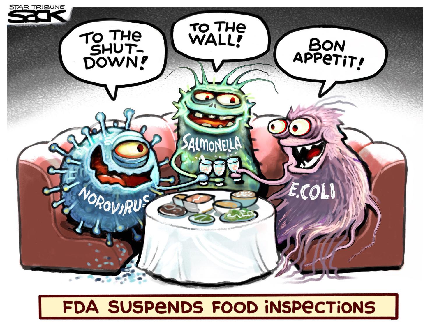 FDA suspends food inspections | Political cartoons | gazettextra.com