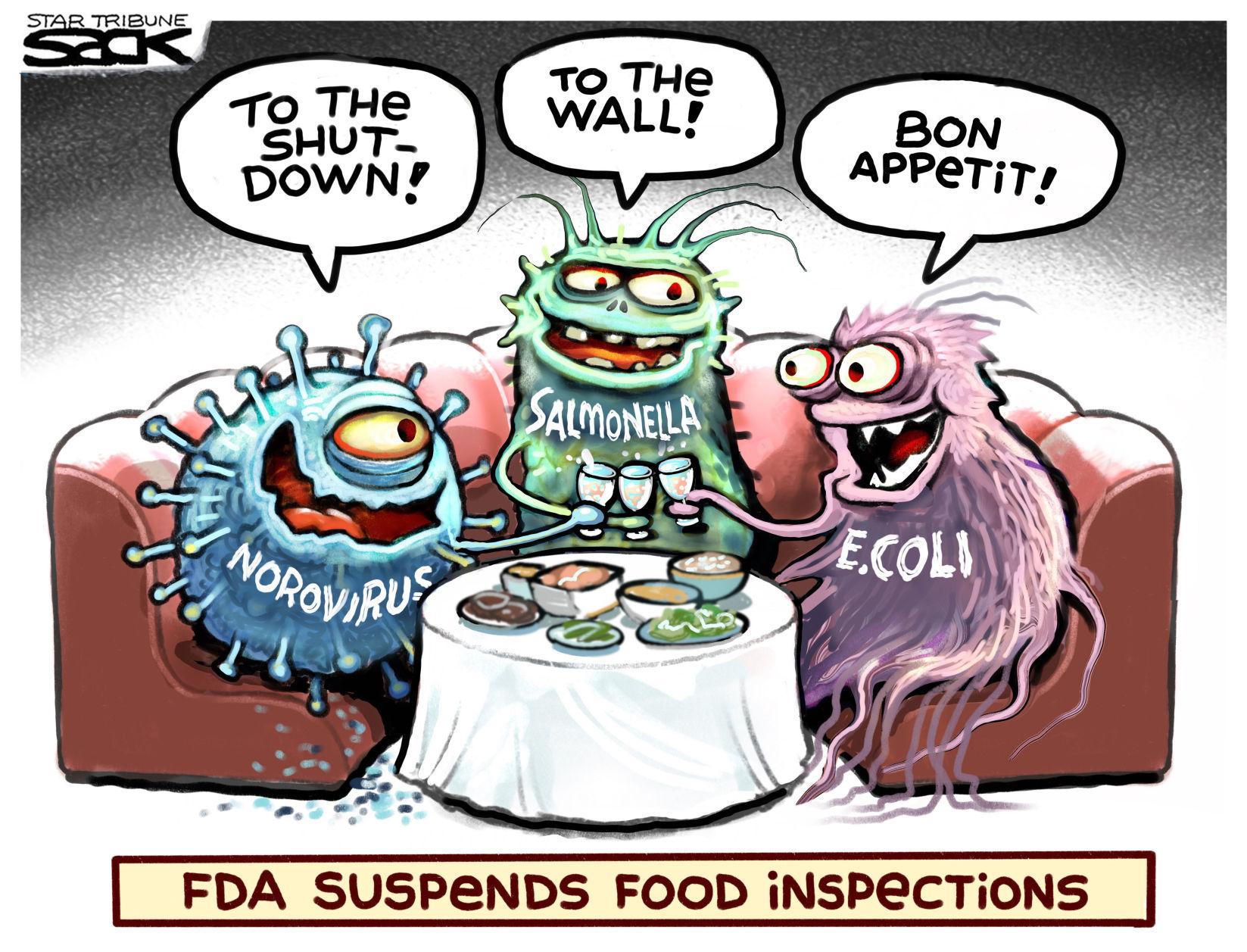 FDA suspends food inspections | Political cartoons | gazettextra.com