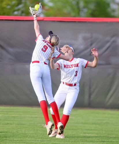 Softball: Milton's Baker deals, then Marquardt drives in game-winning ...