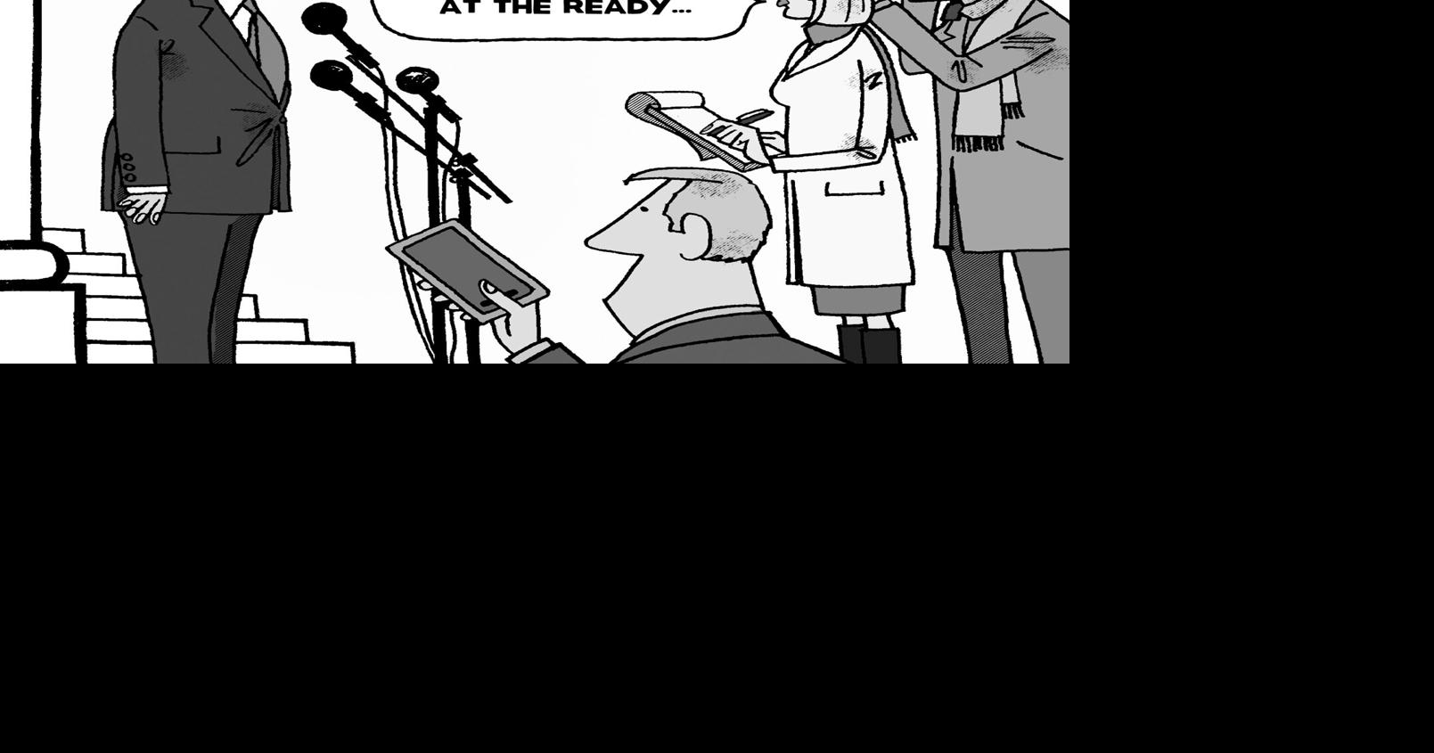 Press conference | Editorial Cartoons | gillettenewsrecord.com