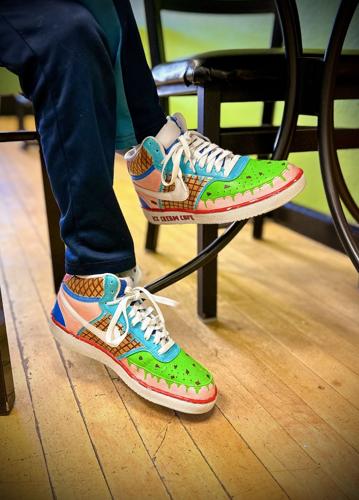 Winner of Conestoga's Shark Tank shoe design competition has shoes ...