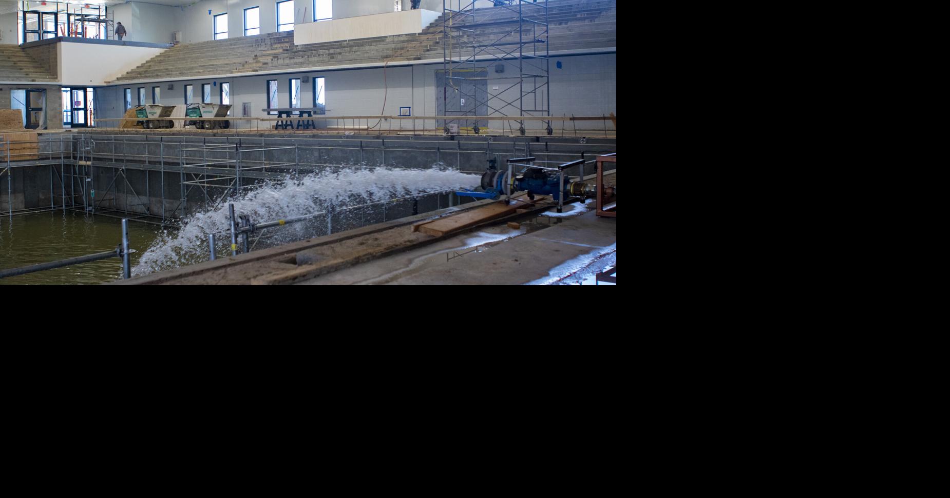 Aquatic Center, undergoing last construction milestone, is set to open ...