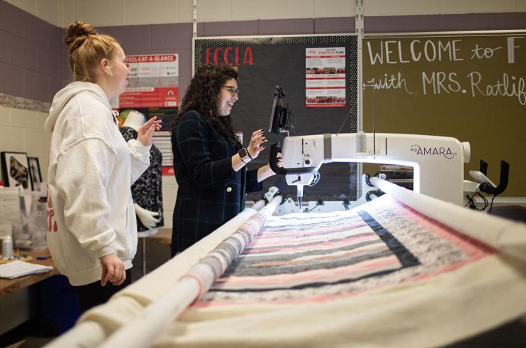 CCHS students use new quilting machine for professional-grade projects ...