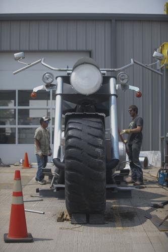 Giant motorcycle statue marks latest work from Gillette creator | Local ...