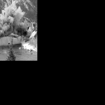 Explosives bring down bridge arches at Hoback | Wyoming ...