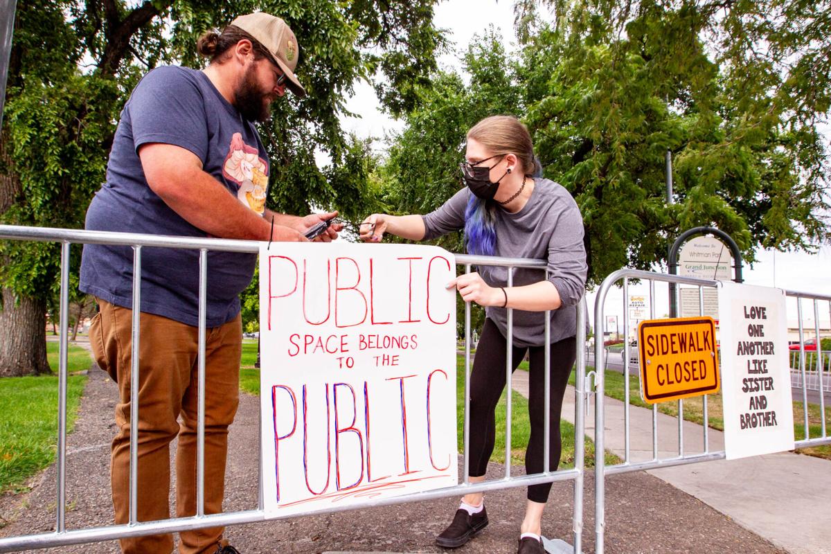 Whitman Park protest signs removed per ordinance, city says | Western ...