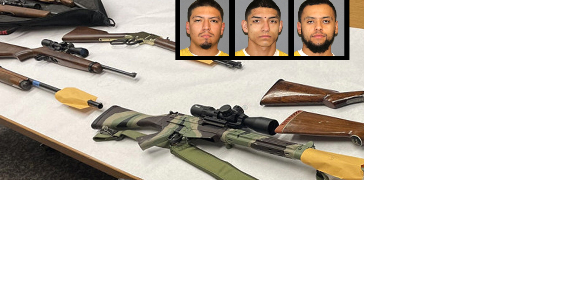Multiple stolen guns recovered after 3 suspects arrested | Western ...