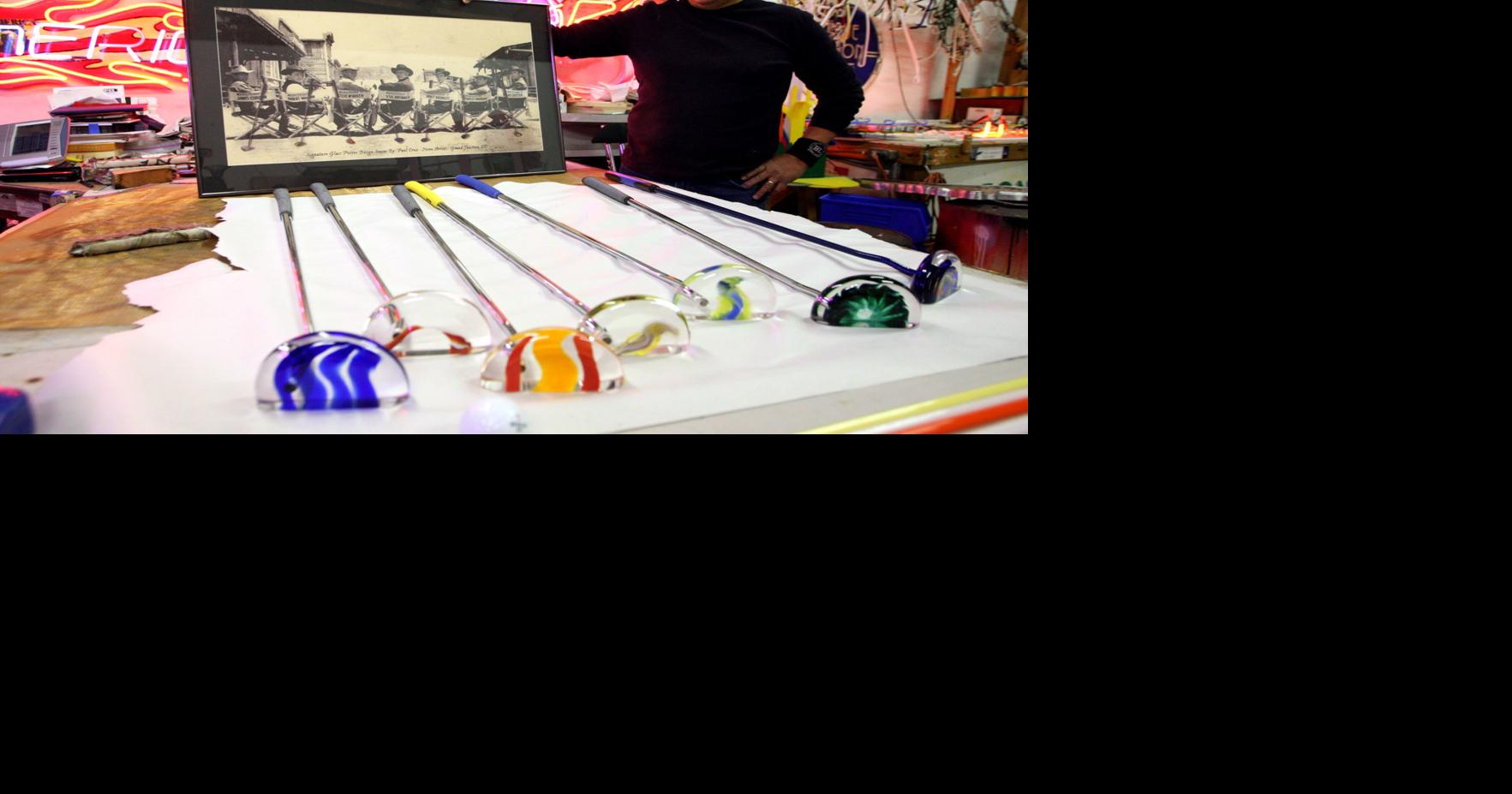 OA: Neon artist creates unique, usable glass putters | Entertainment ...