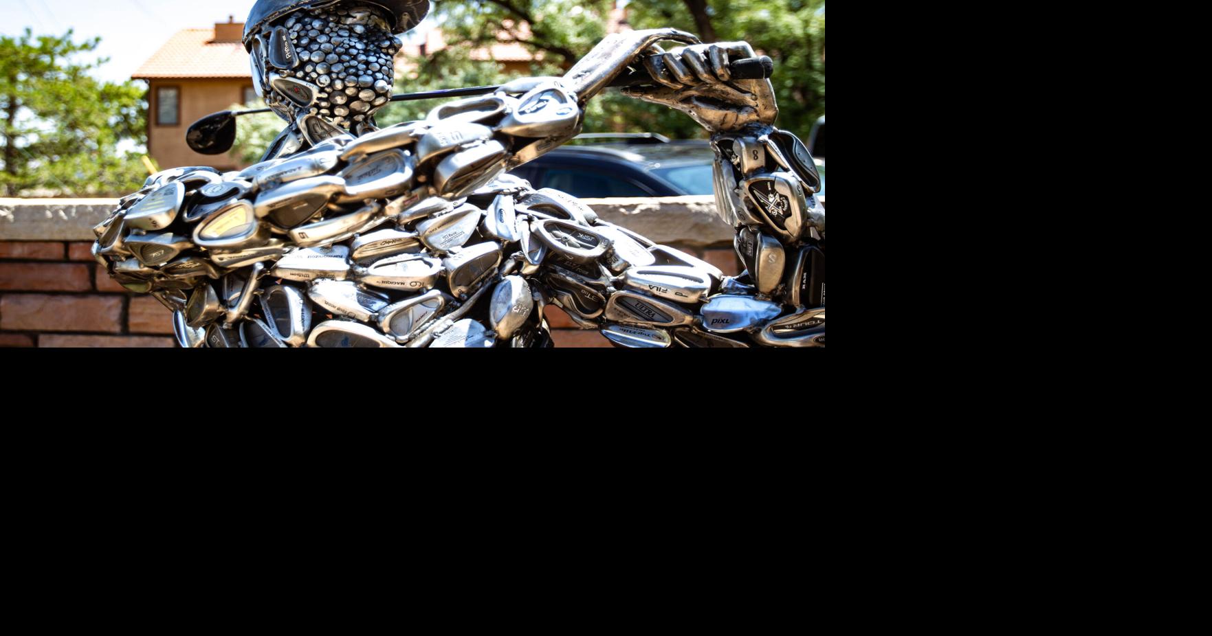 Fine iron: Golf sculpture honors figures at founding of Tiara Rado ...