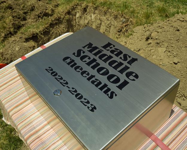 East Middle students bury time capsule to celebrate school's final day ...