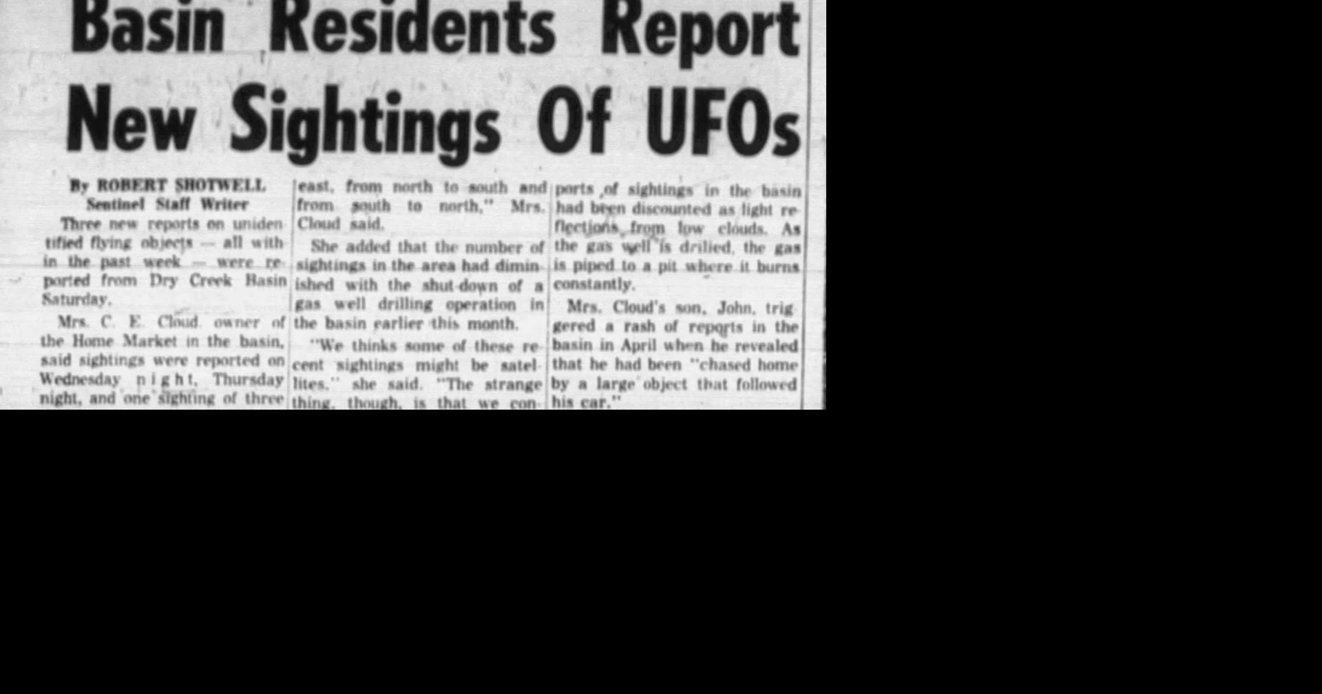 Throwback Thursday: Basin residents report new sightings of UFOs ...