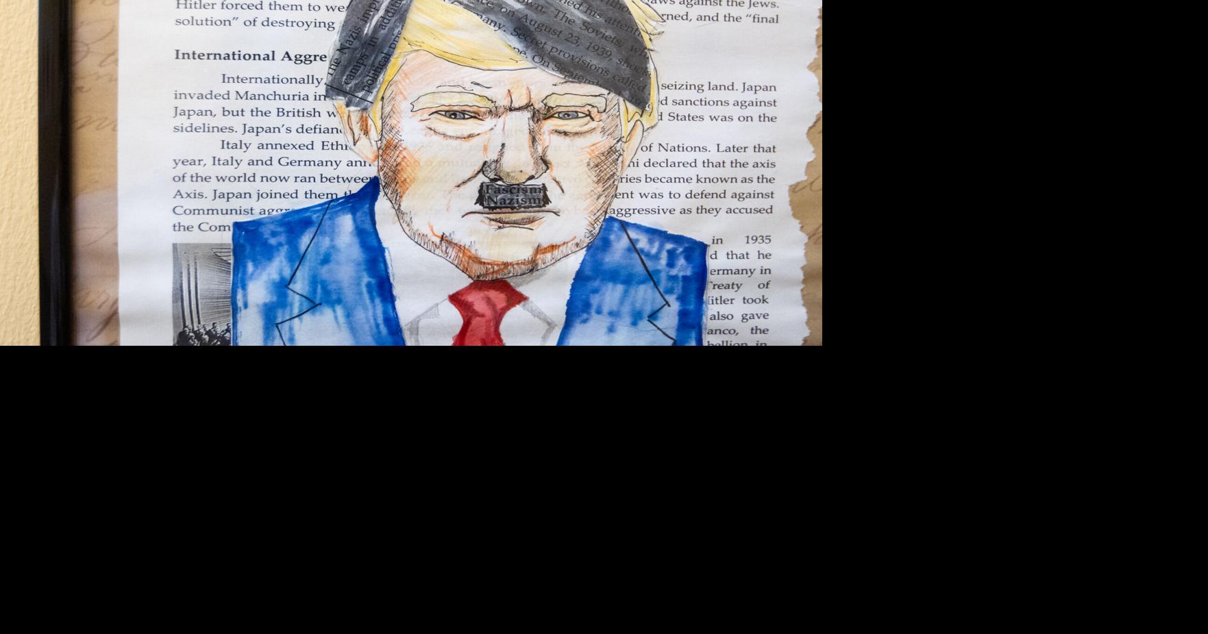 Library art display includes work depicting Trump as Hitler | Western ...